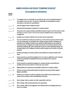 2 SAMPLE-VEHICLE-USE-POLICY-Company - Profiting From Safety